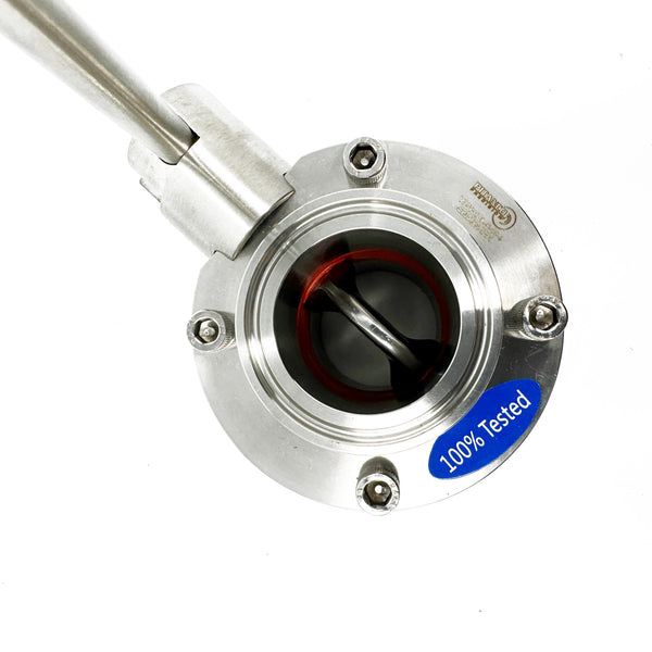 Tri-Clamp sanitary valve butterfly Stainless steel 304 1 1/2" | Airablo ...